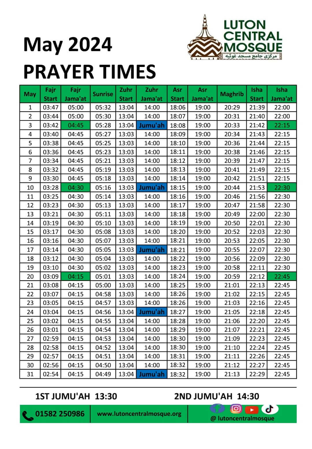 Prayer Times - Al Furqan